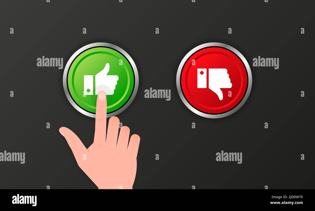 Yes and No check marks icon on white background. Flat simple style ...