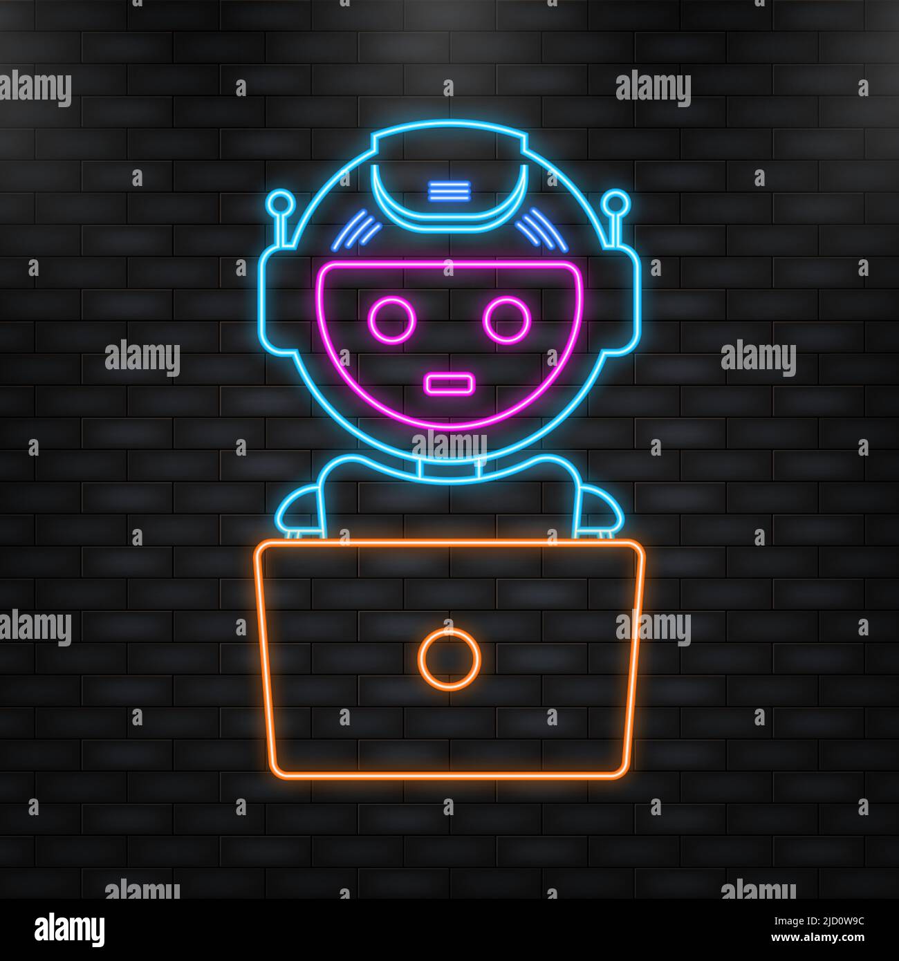 Chatbot icon concept, chat bot or chatterbot. Robot Virtual Assistance ...