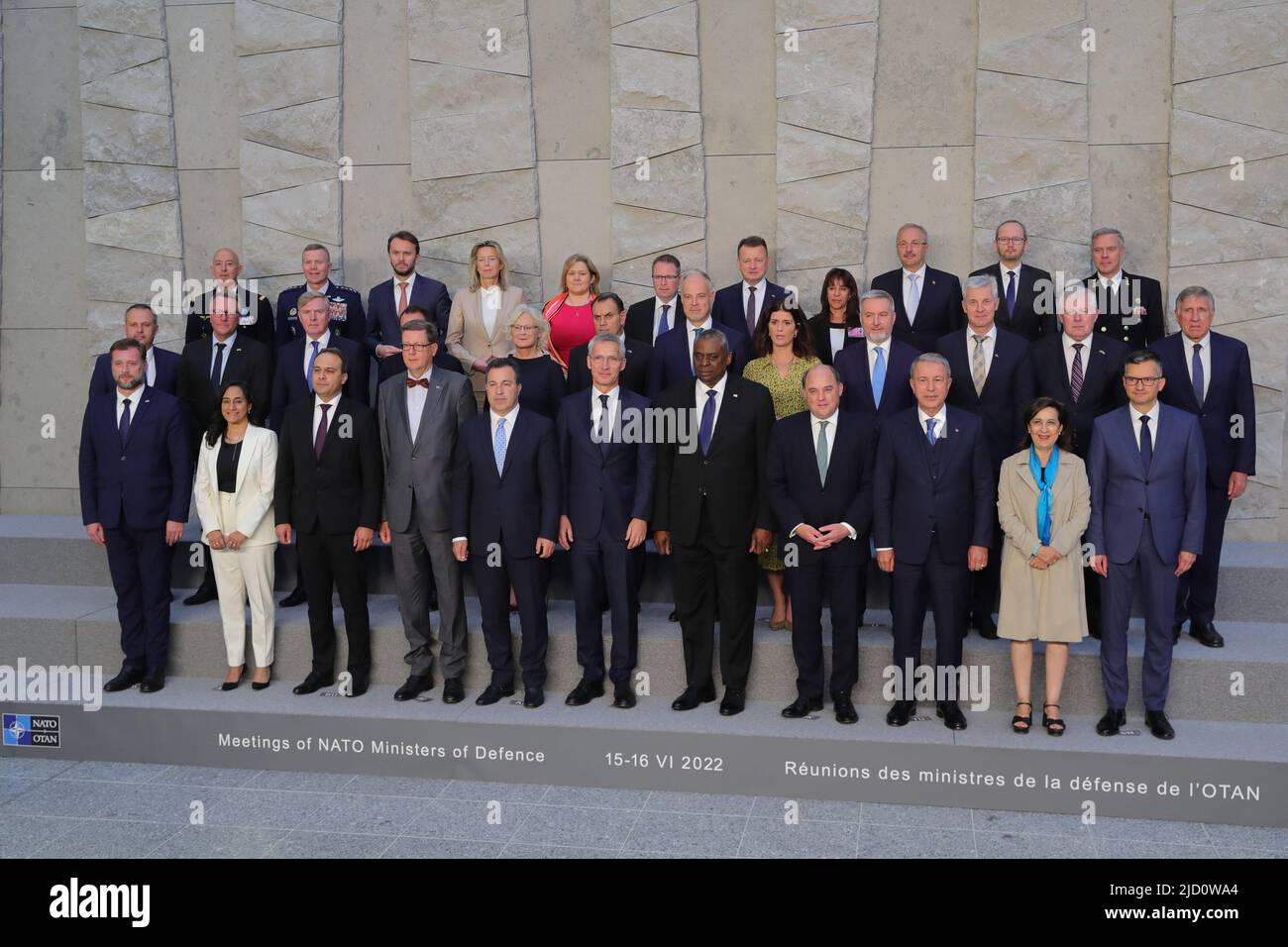 Brussels, Belgium. 16th June, 2022. Representatives pose for a group ...