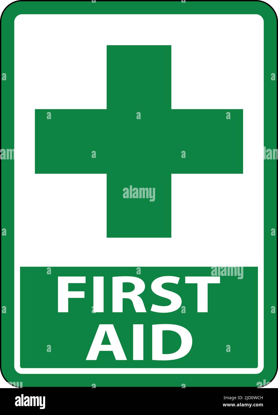 First Aid Label Sign on white background Stock Vector Image & Art - Alamy