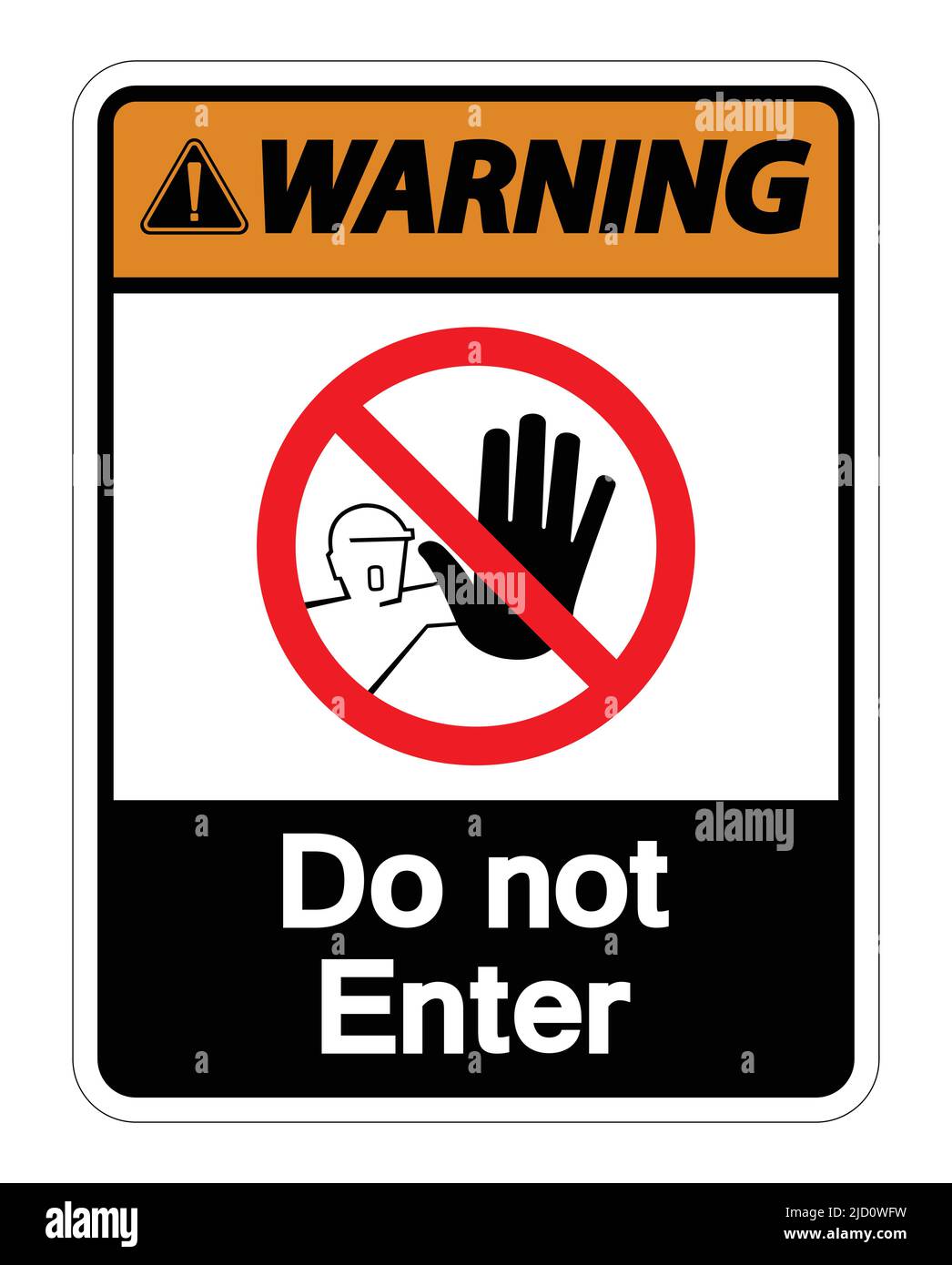 Warning Do Not Enter Symbol Sign on white background,Vector ...