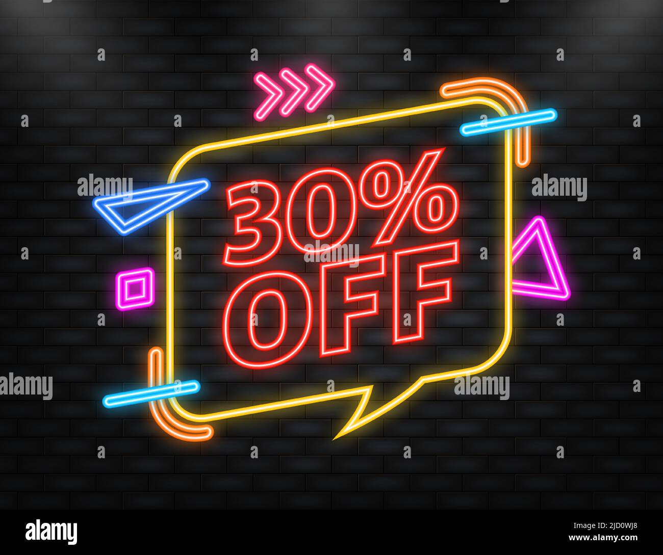 Trendy flat advertising with 30 percent discount flat badge for promo ...