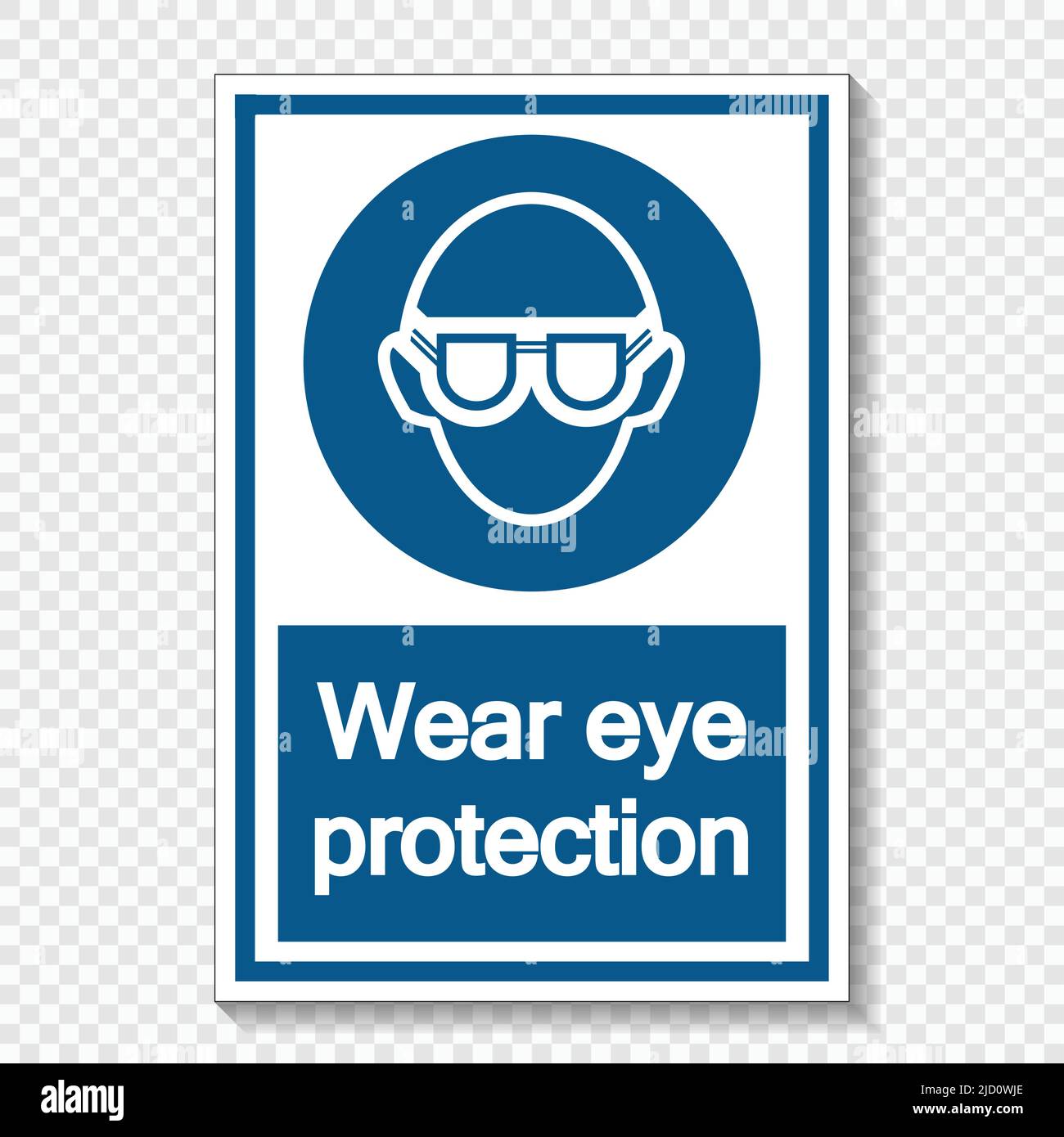 Symbol Wear eye protection on transparent background,vector ...