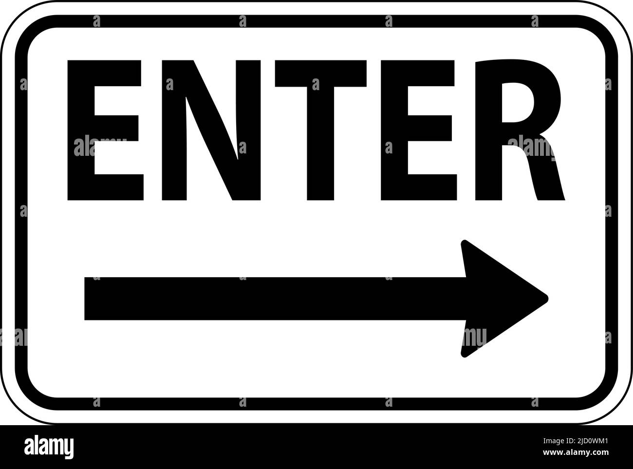 No entry with right arrow sign hi-res stock photography and images - Alamy