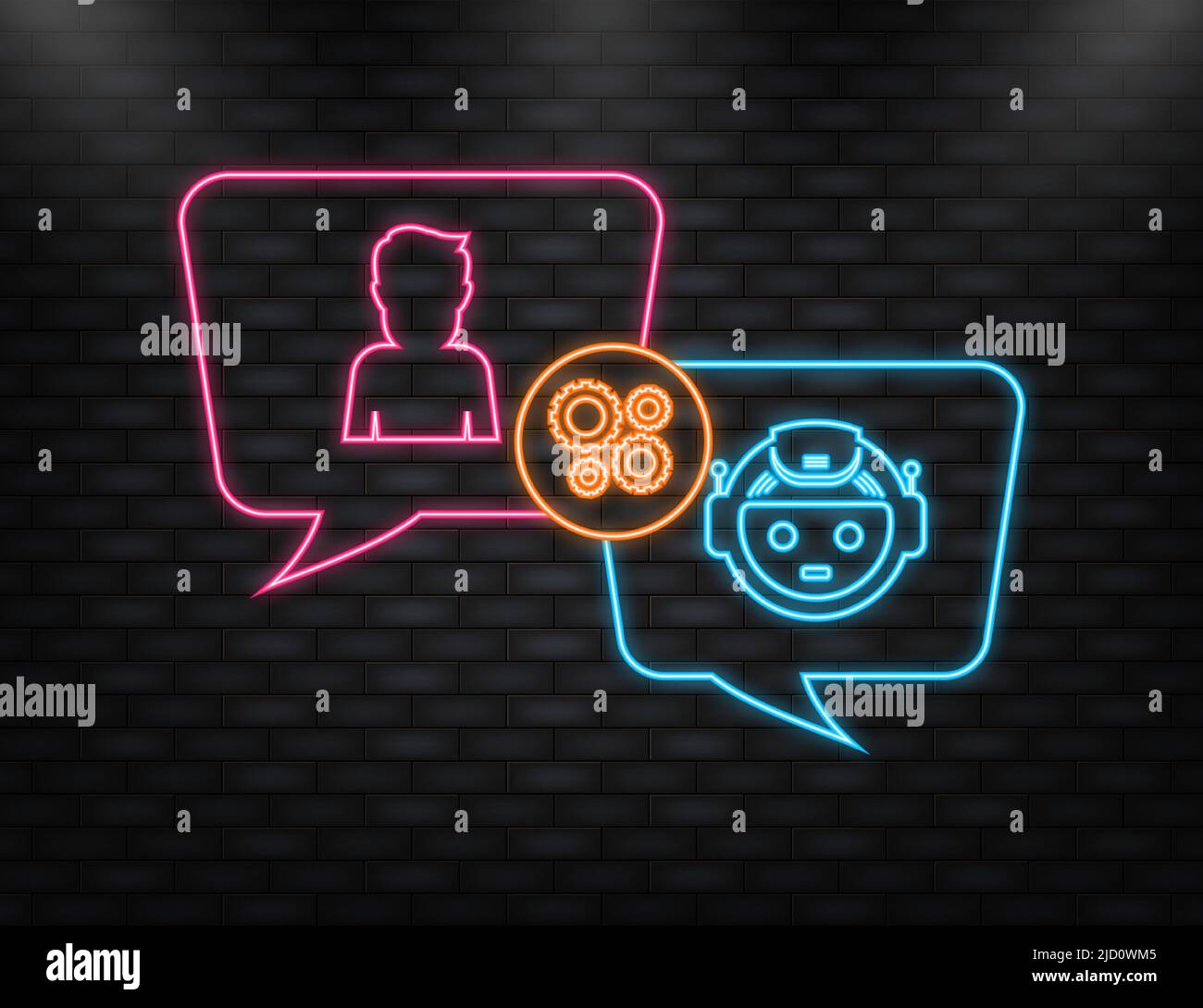 Chatbot icon concept, chat bot or chatterbot. Robot Virtual Assistance Of Website Or Mobile ...