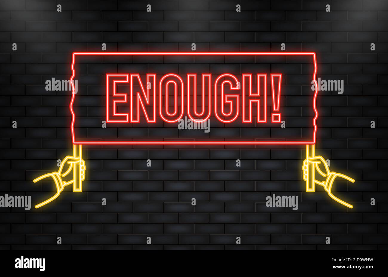 Poster for concept design with enough protest placard. Vector graphic ...
