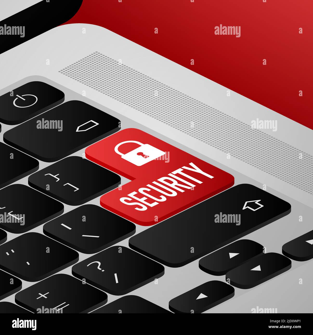 Security button, great design for any purposes. 3d vector illustration ...