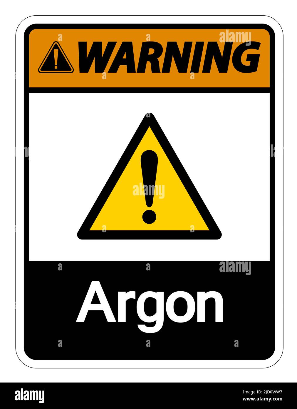 Warning Argon Symbol Sign Isolate On White Background,Vector ...