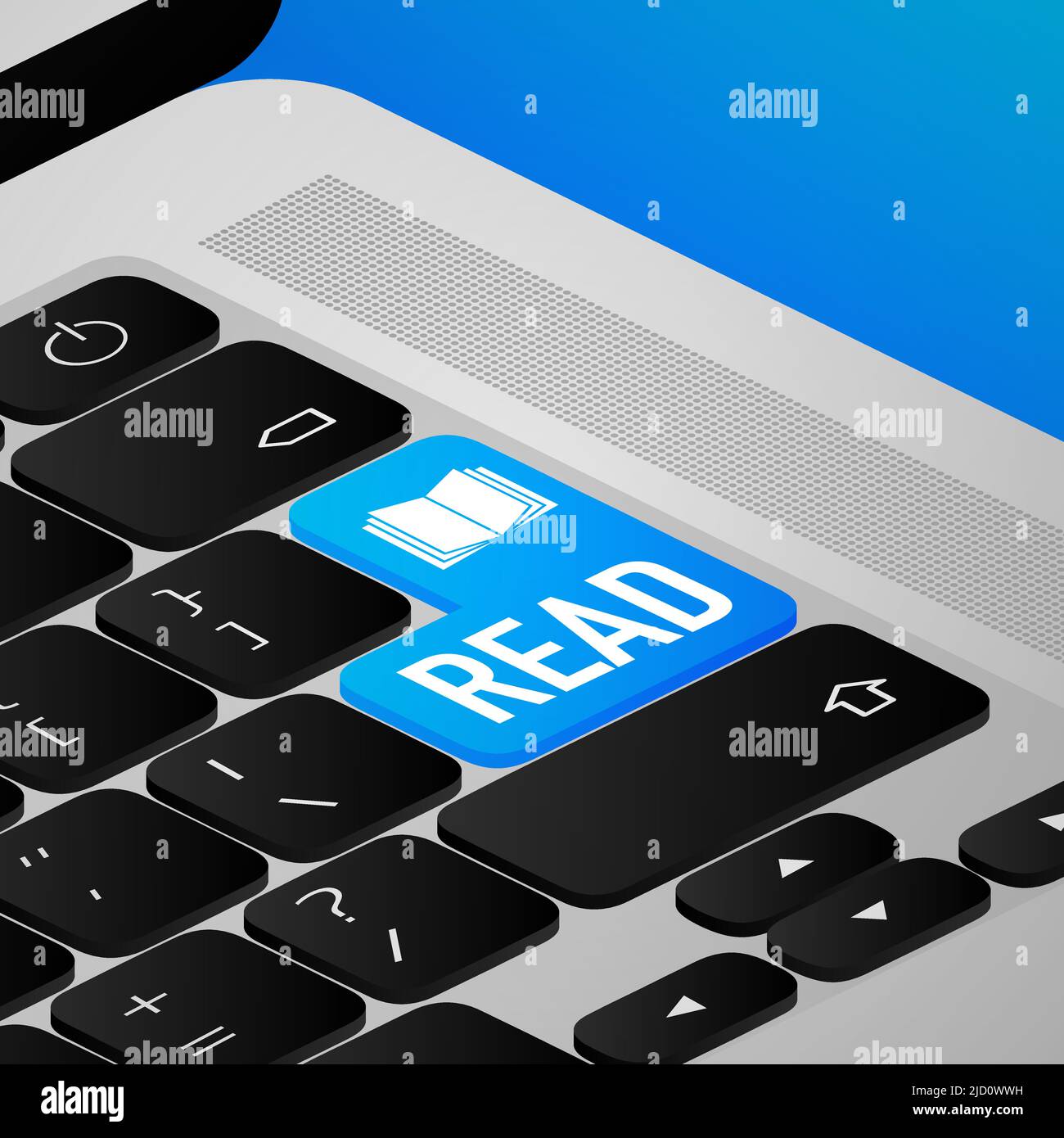 Blue read button in modern style. Vector graphic. Web ui design. Banner design Stock Vector ...