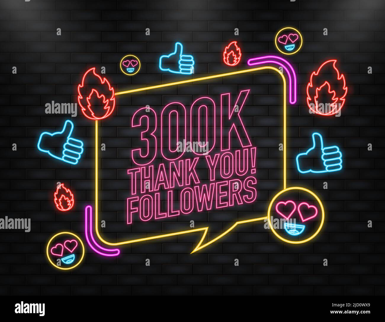 300k follower Stock Vector Images - Alamy