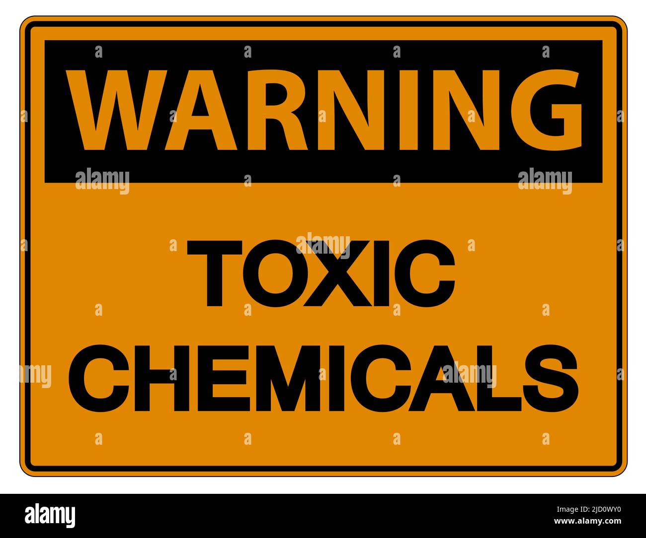 Warning Toxic Chemicals Symbol Sign On White Background Stock Vector ...