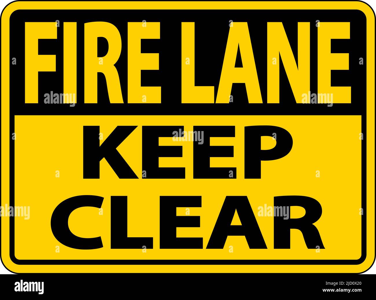 Fire Lane Keep Clear Sign On White Background Stock Vector Image & Art ...