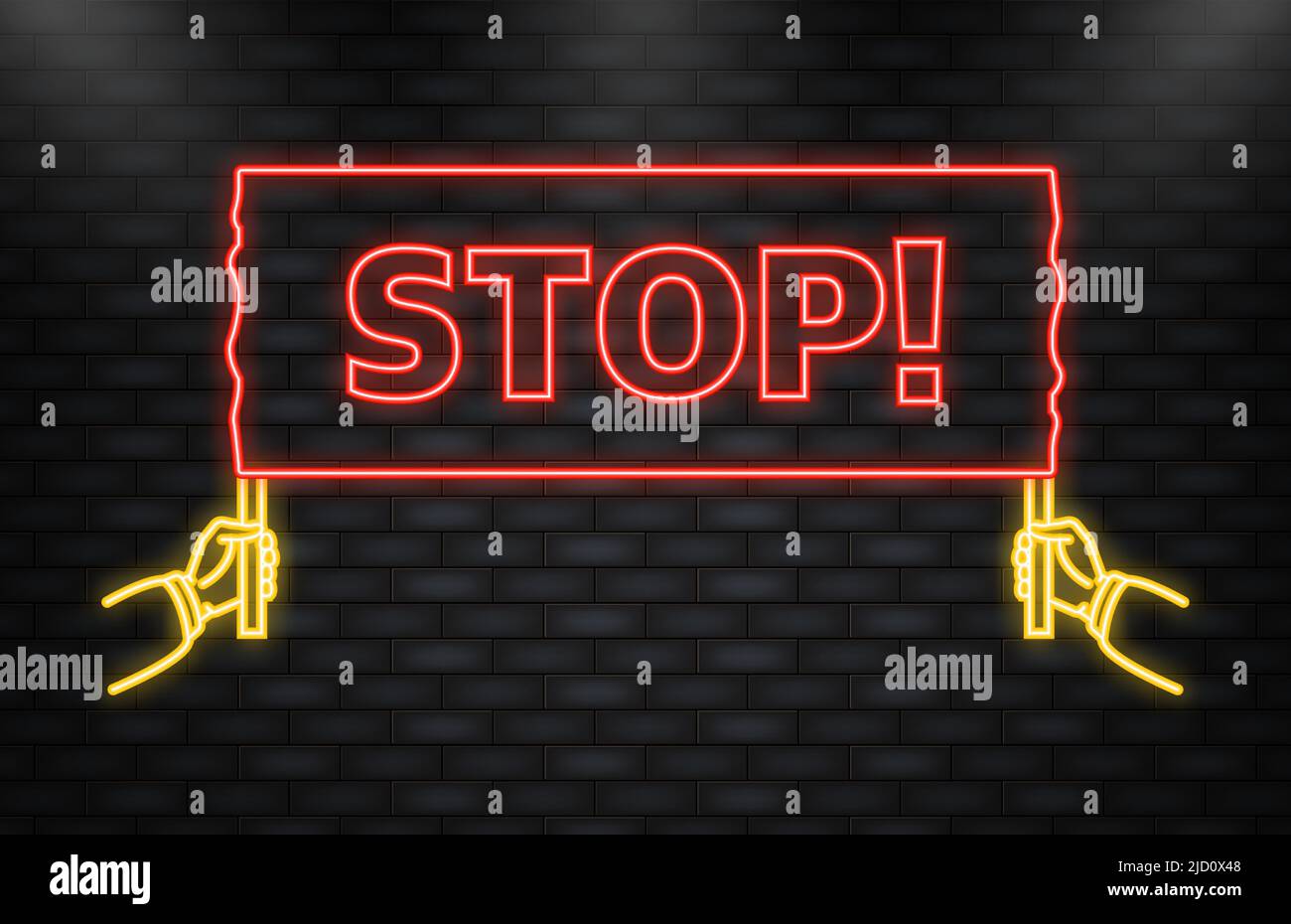 Stop placard protest, great design for any purposes. Poster banner ...