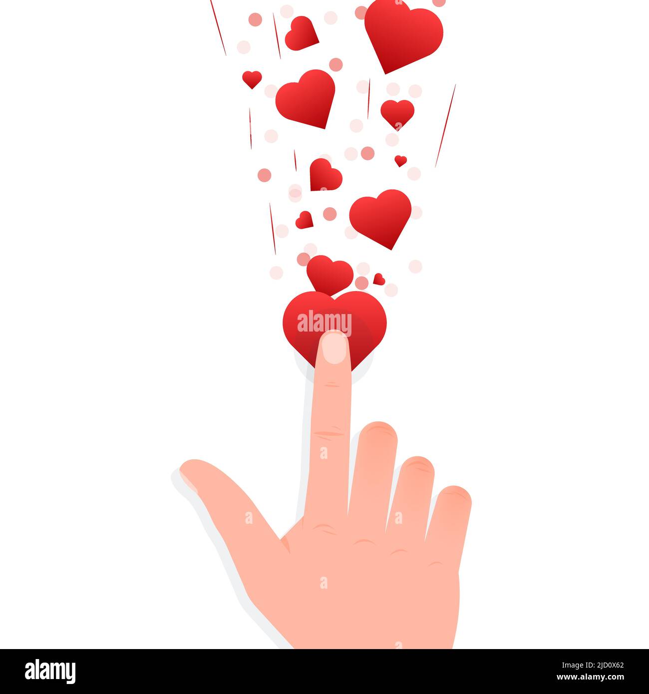 Donate heart in flat style. Vector flat illustration Stock Vector Image ...