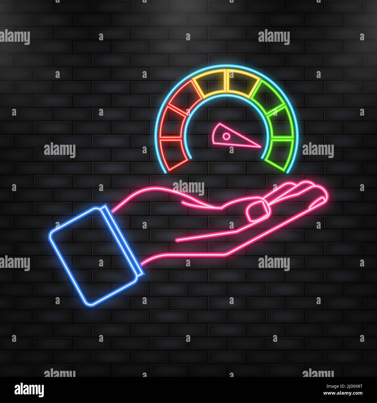 Hand power meter icon Stock Vector Images - Alamy