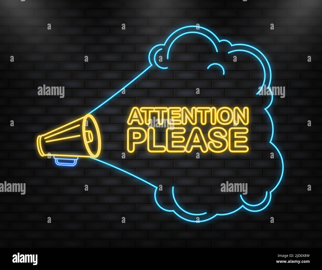 Attention please concept vector illustration of important announcement ...