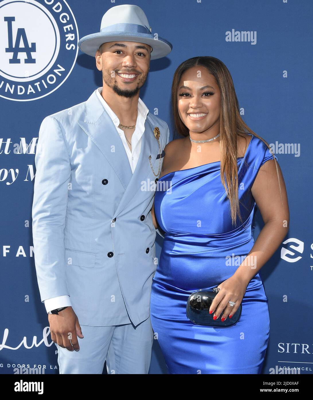 (L-R) Mookie Betts and Brianna Hammonds at the Los Angeles Dodgers ...