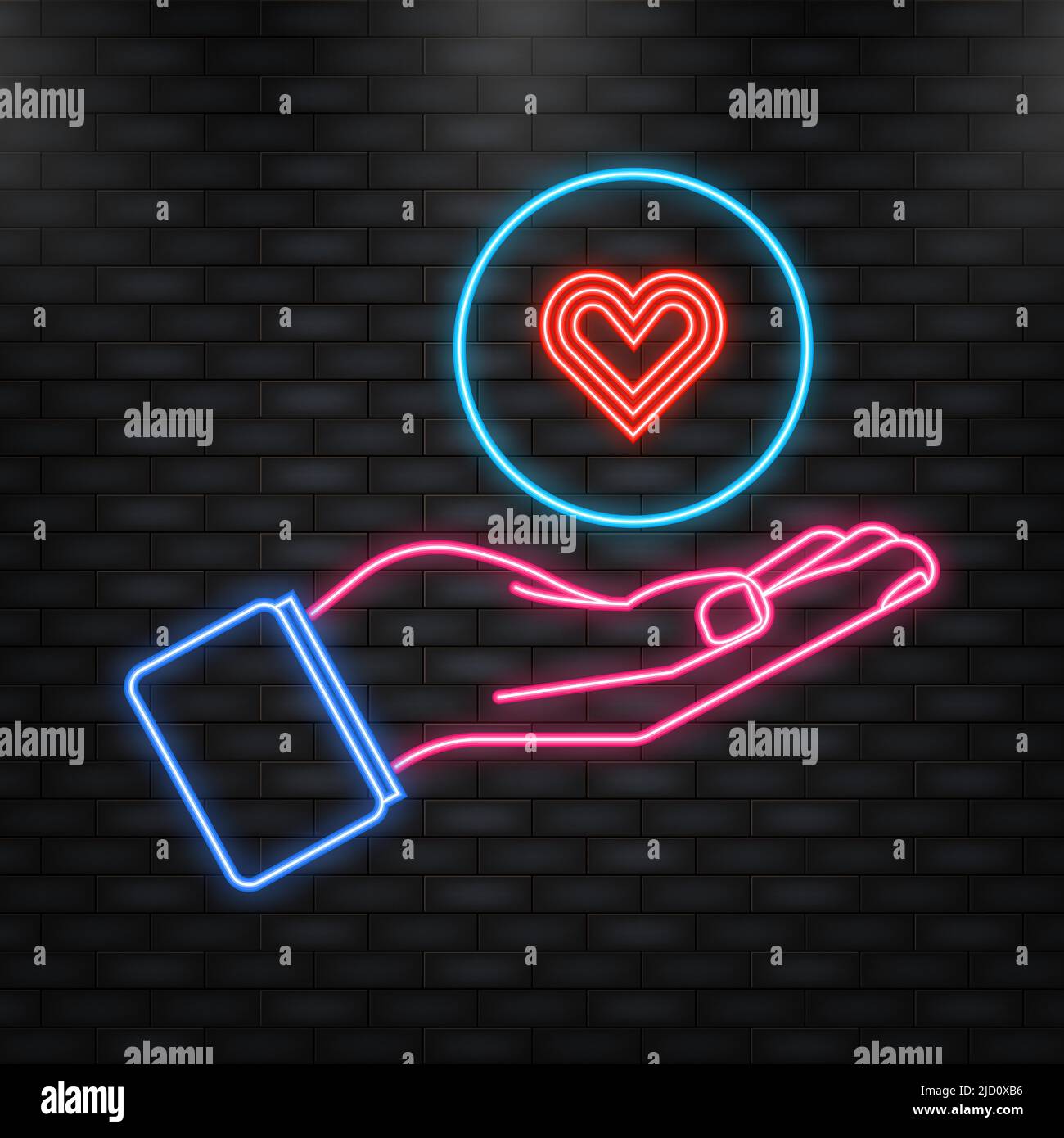 Neon Icon. Flat like comment for web background design. Social media ...