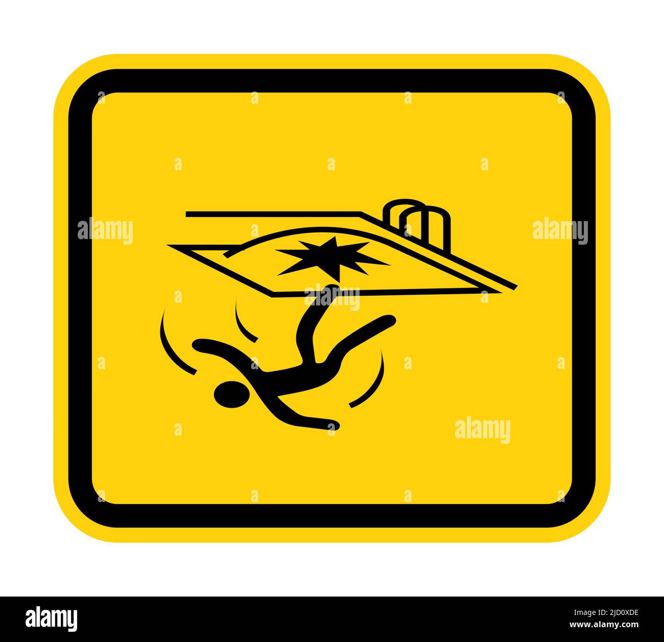 Fall Hazard Symbol Sign Isolate on White Background,Vector Illustration ...