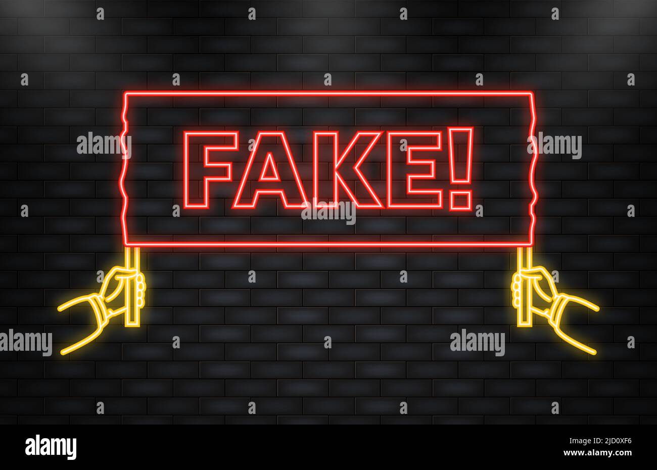 Fake red placard. Face symbol. Vector illustration Stock Vector Image ...