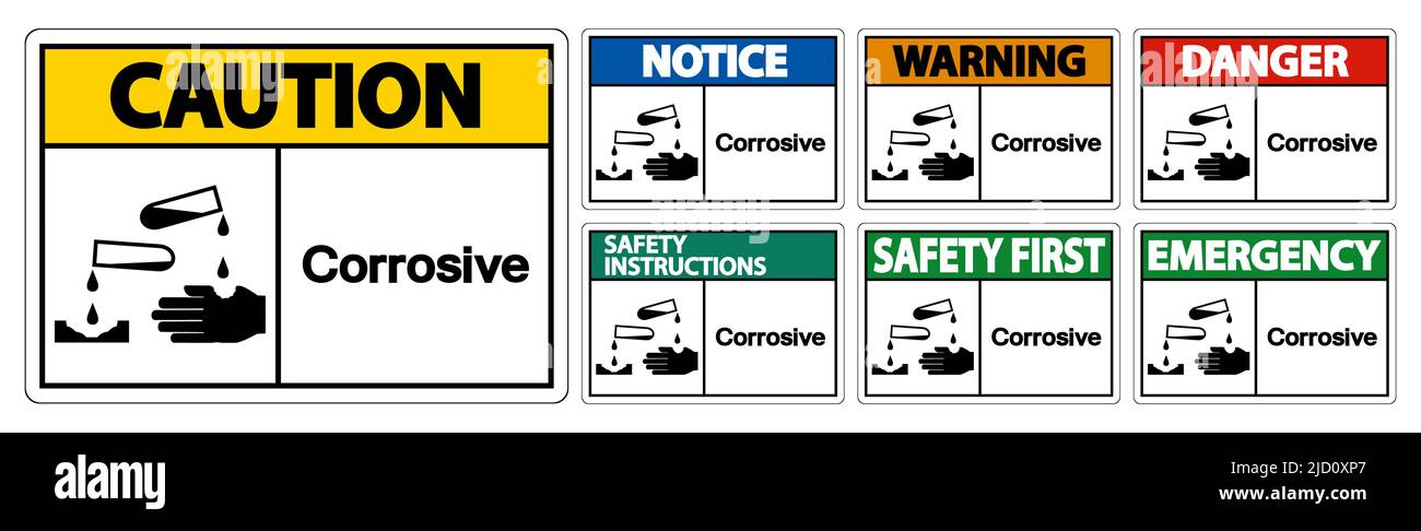 Corrosive Symbol Sign Isolate On White Background,Vector Illustration ...