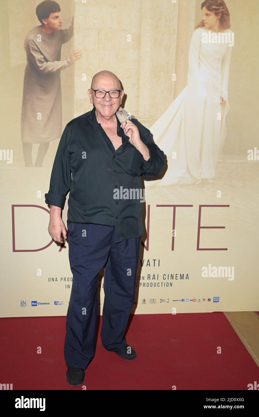 Lino Patruno attends the red carpet of the premiere of the movie Dante ...