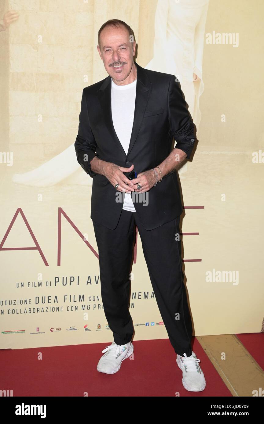 Massimo Lopez attends the red carpet of the premiere of the movie Dante ...
