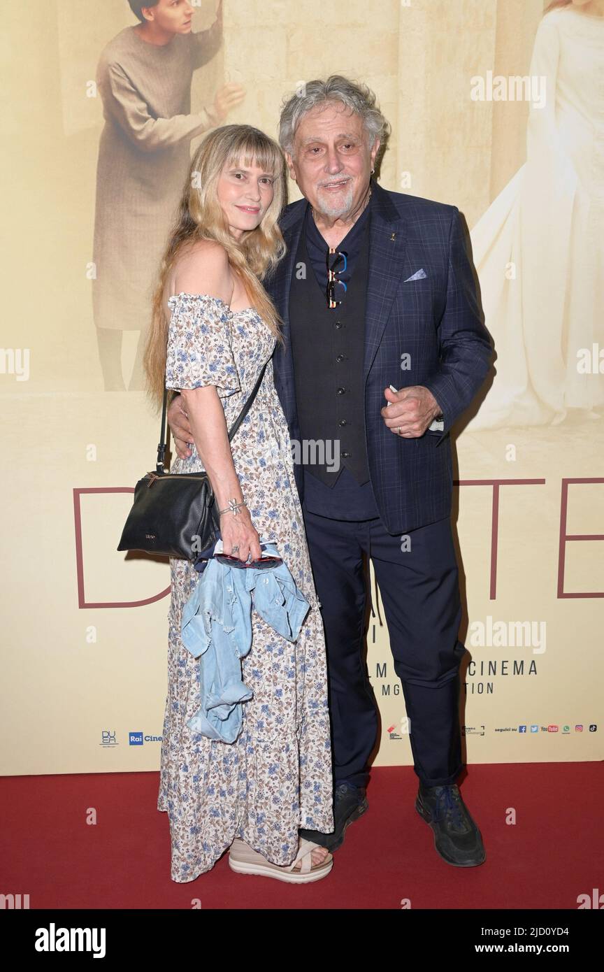 (L-R) Nicole Moscariello and Andrea Roncato attend the red carpet of ...