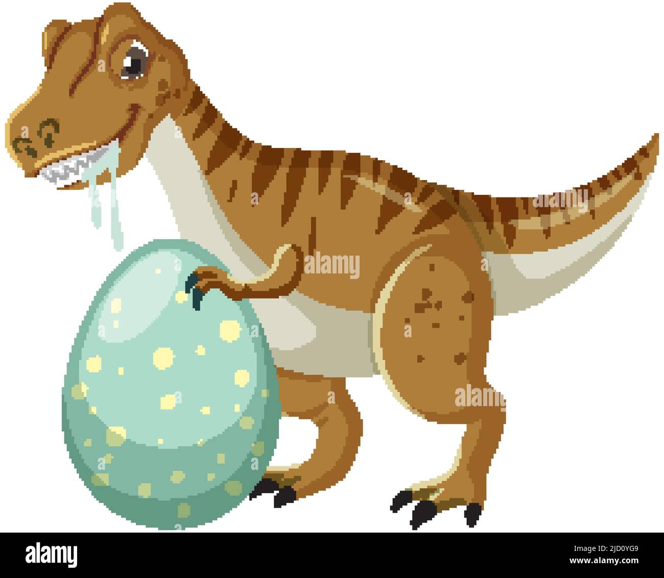 Cute Tyrannosaurus Dinosaur Cartoon Illustration Stock Vector Image