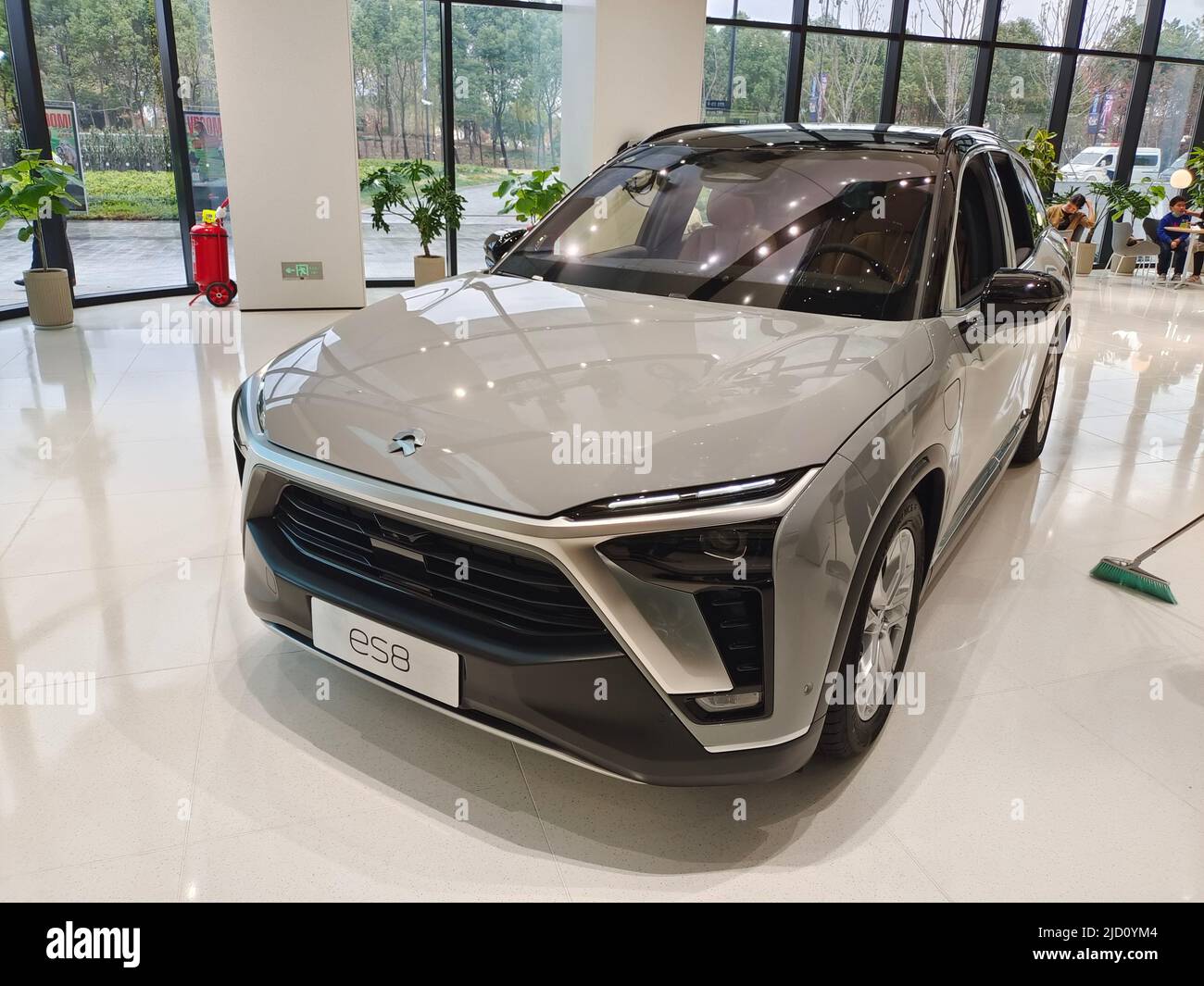 SHANGHAI, CHINA - NOVEMBER 28, 2021 - Customers look at ES8 models at a Nextev store in Shanghai ...