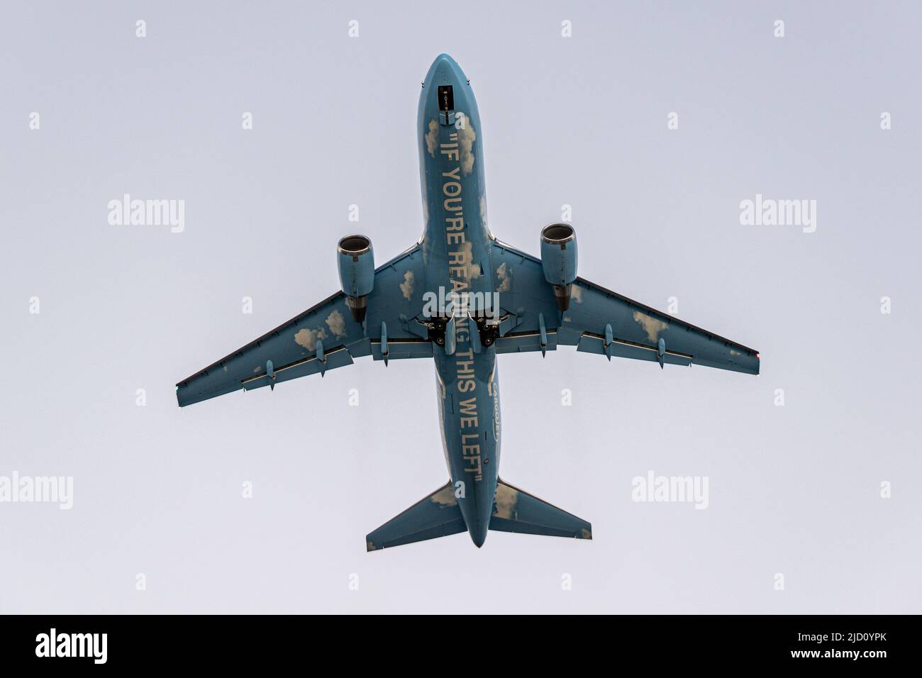 Drake private jet taking off at SXM airport Stock Photo - Alamy