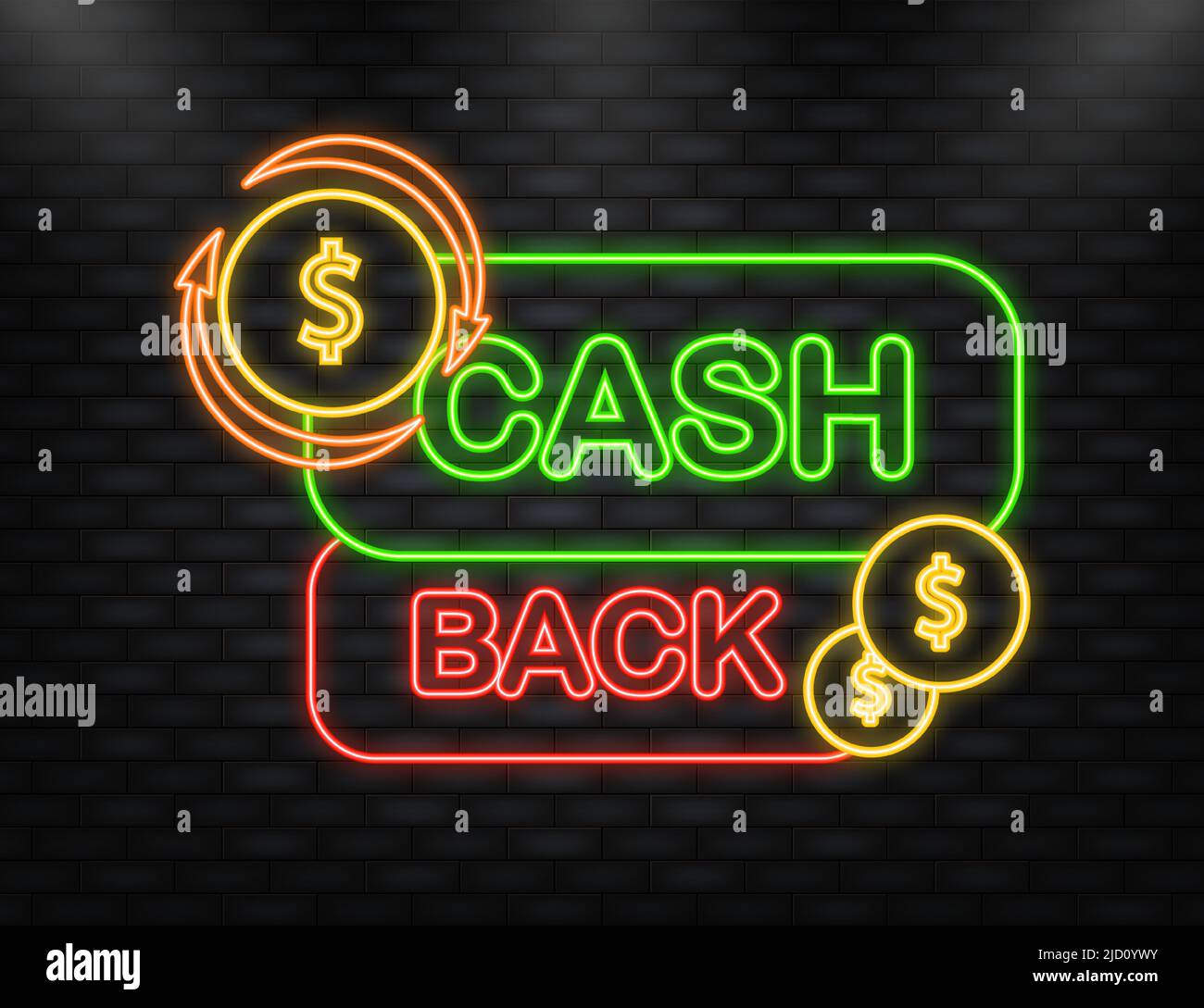 Ribbon cashback symbol logo Stock Vector Images - Alamy