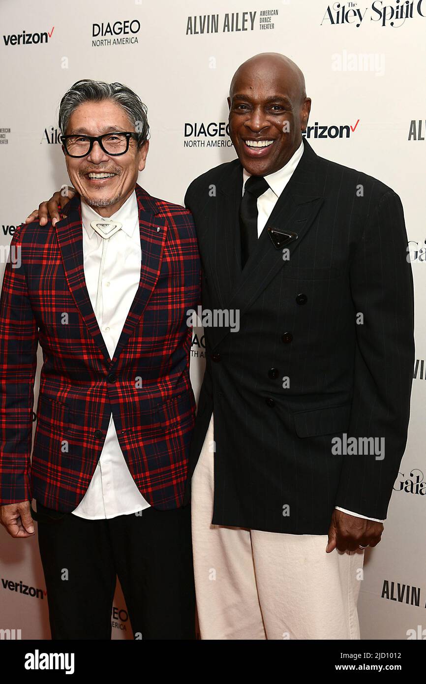 Masazumi Chaya and Marc Manigault attends The Ailey Spirit Gala on June ...