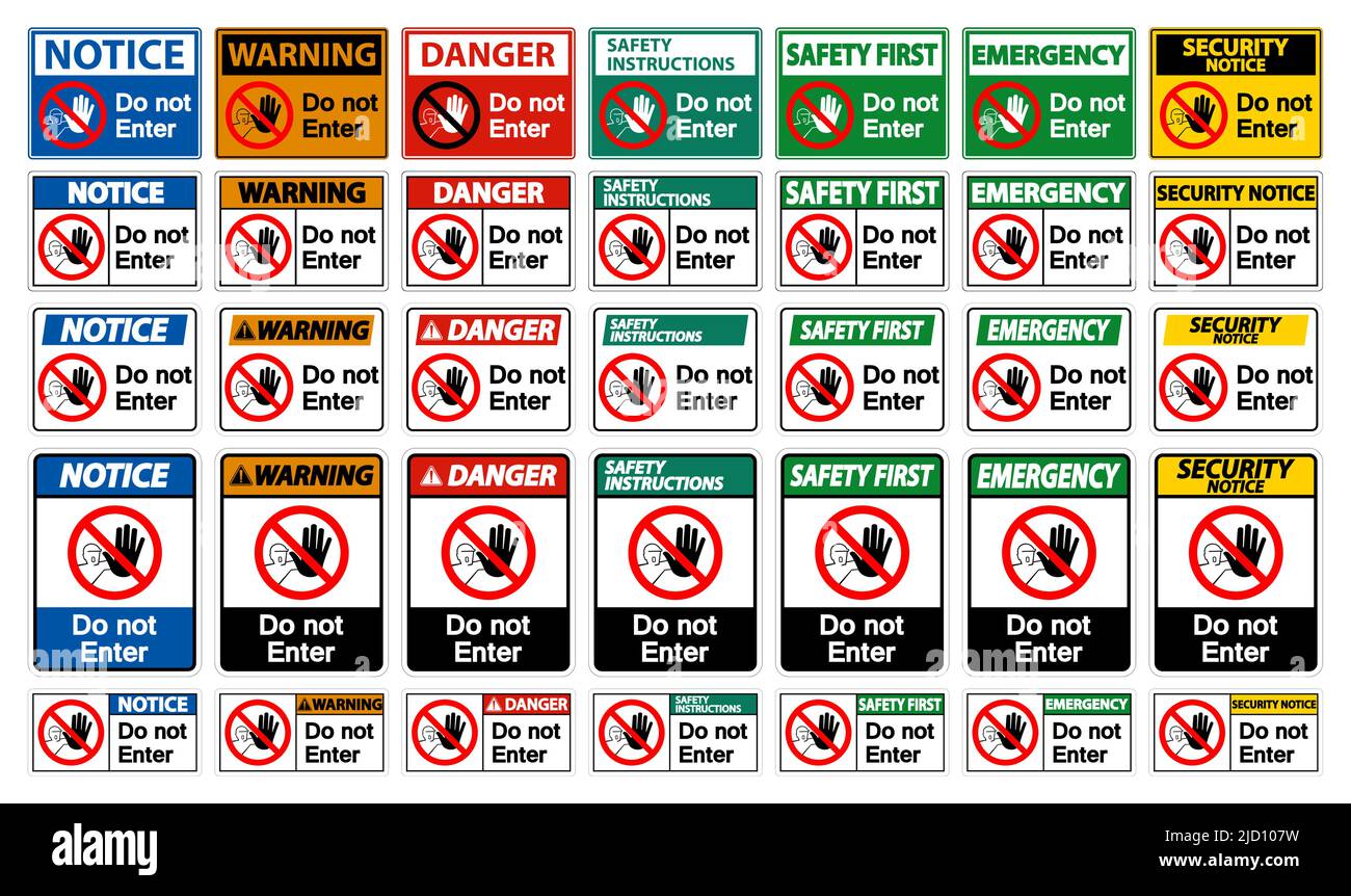 Do Not Enter Symbol Sign Isolate On White Background,Vector ...