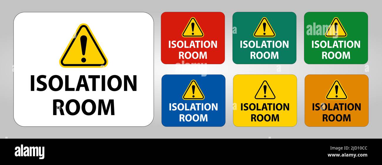 Isolation room sign On White Background,Vector Illustration EPS.10 ...