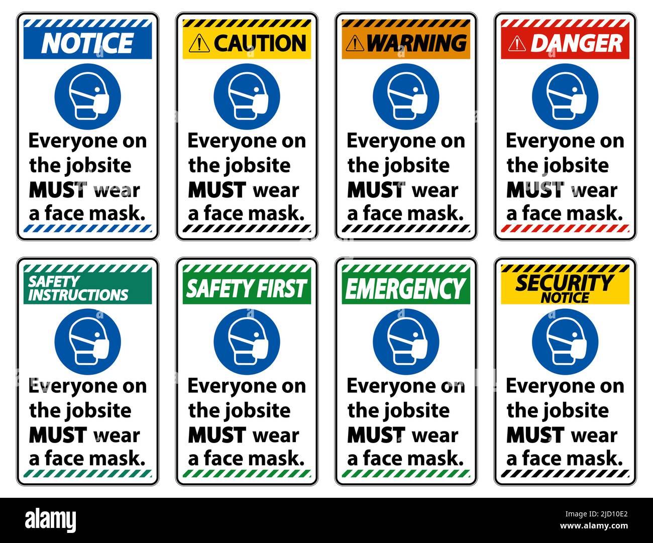 Wear A Face Mask Sign Isolate On White Background,Vector Illustration ...