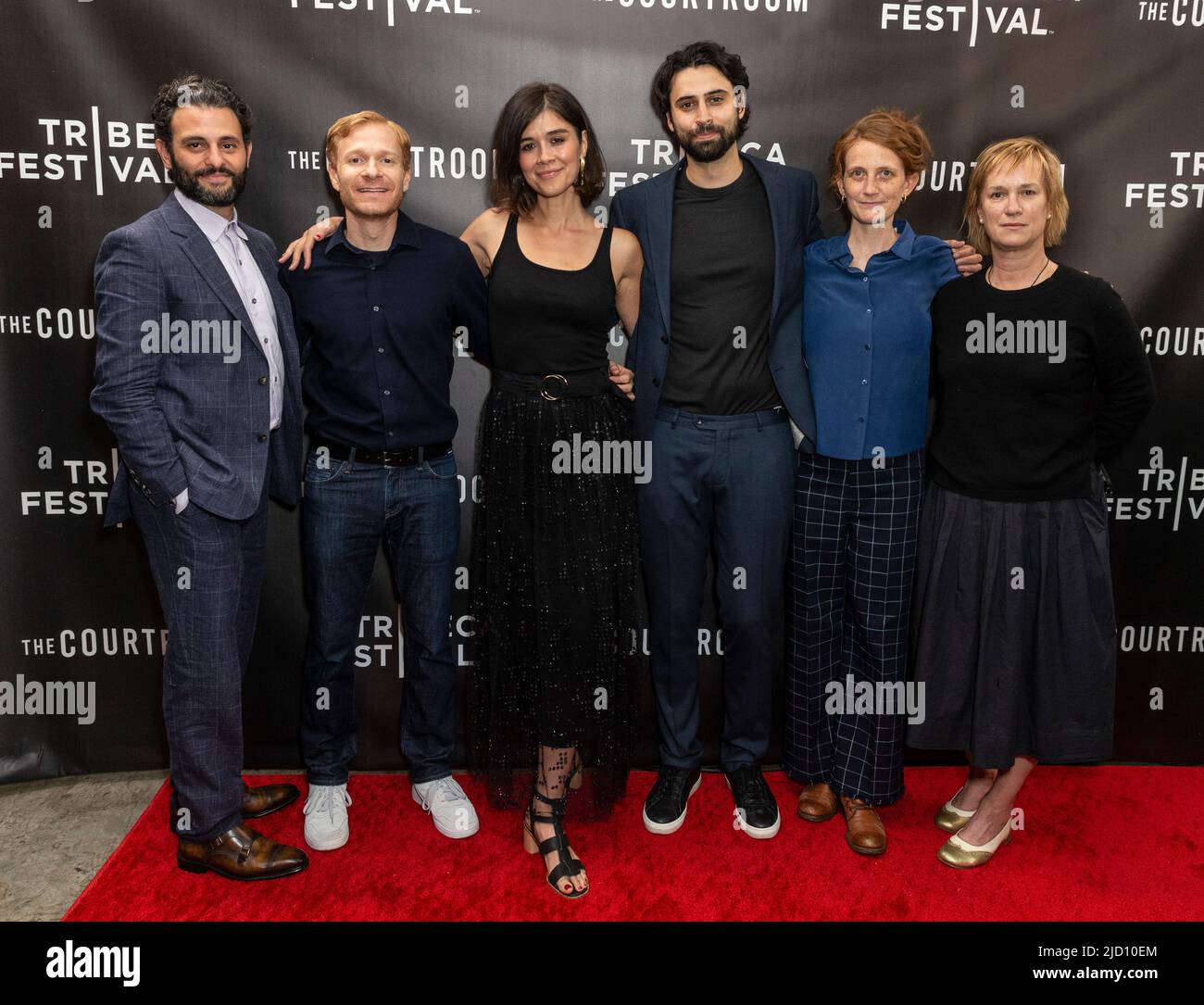 New York, NY - June 16, 2022: Arian Moayed, Ryan Chantry, Gena ...