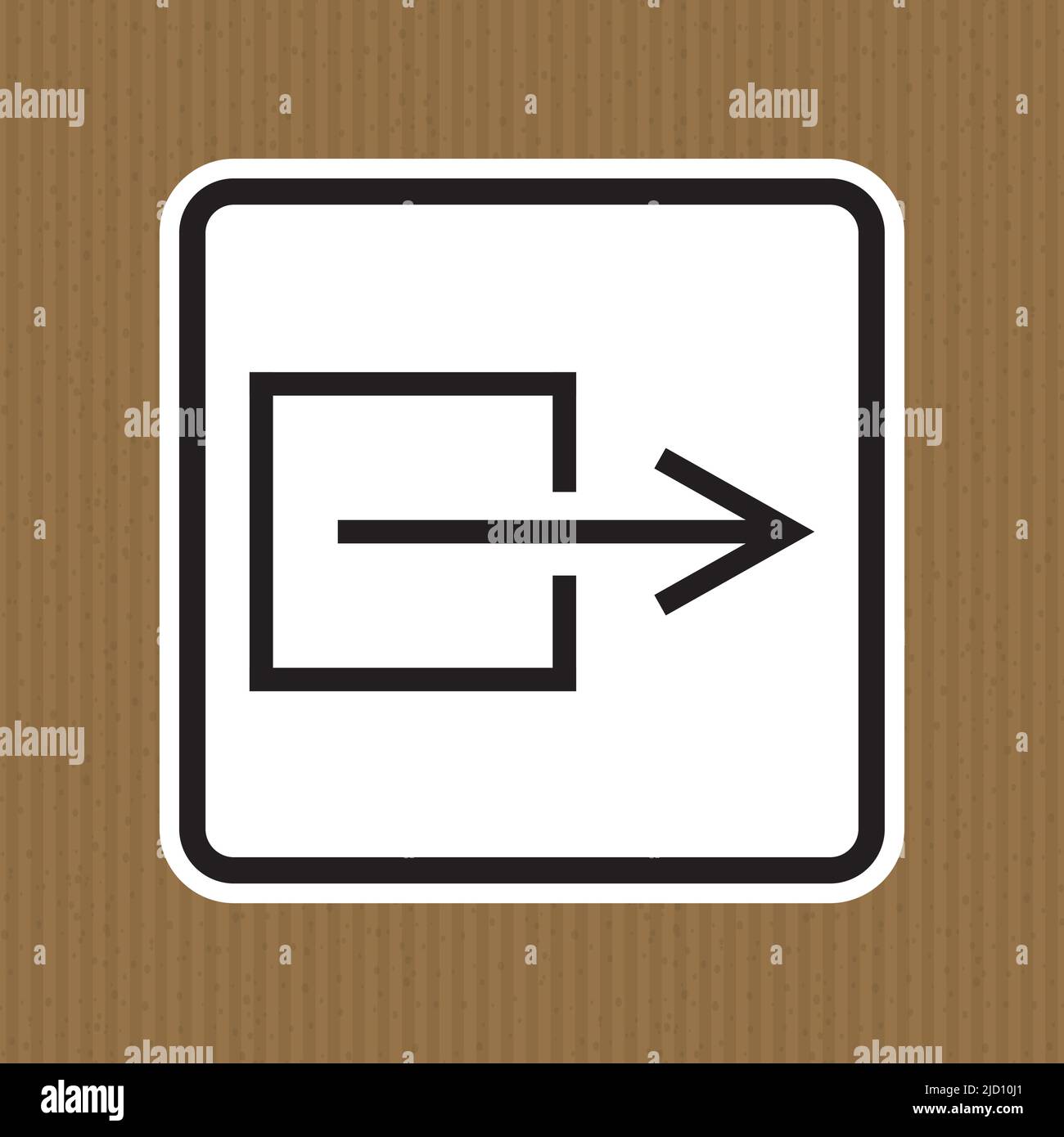 Output Exit Non-Electrical Symbol Sign, Vector Illustration, Isolate On ...