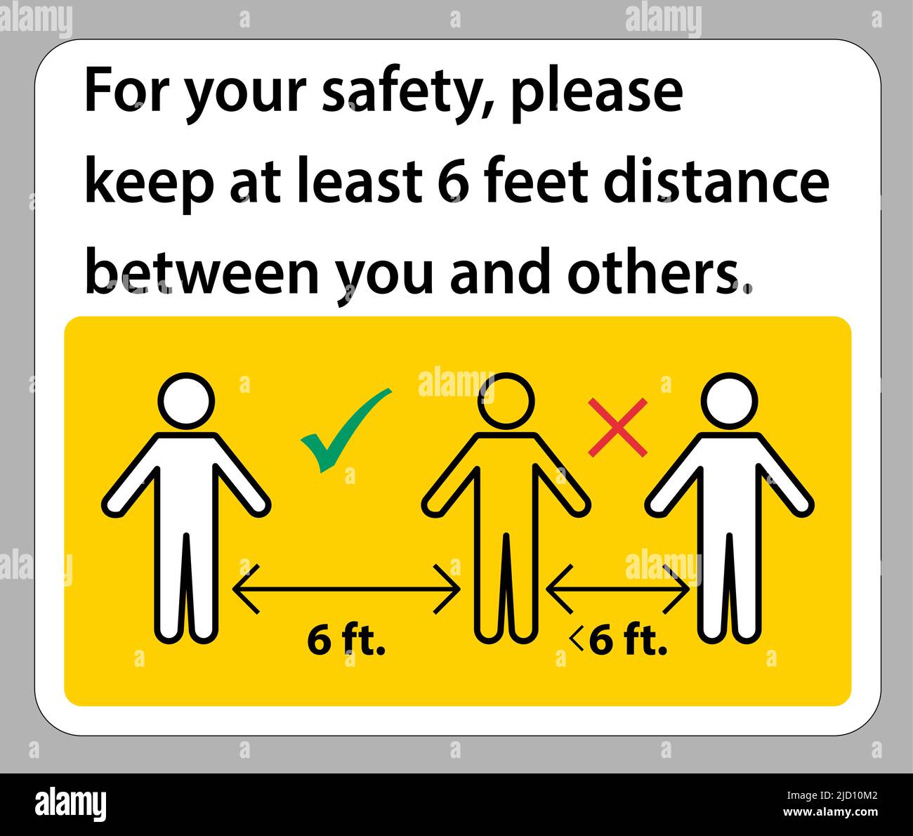 Keep 6 Feet Distance,For your safety,please keep at least 6 feet ...