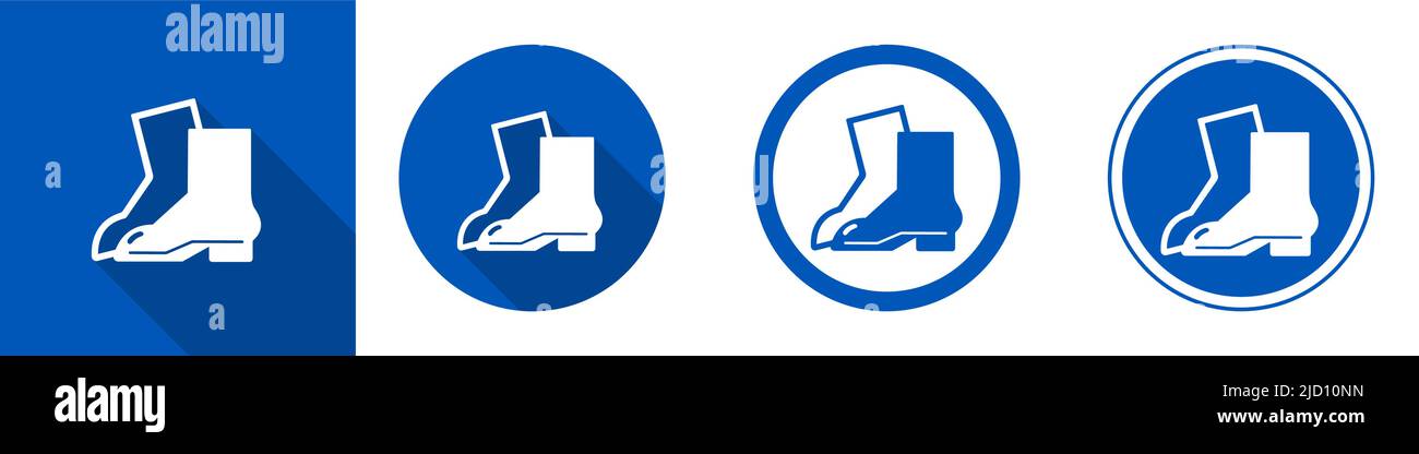 Symbol Wear Foot Protection Sign Isolate on White Background,Vector ...