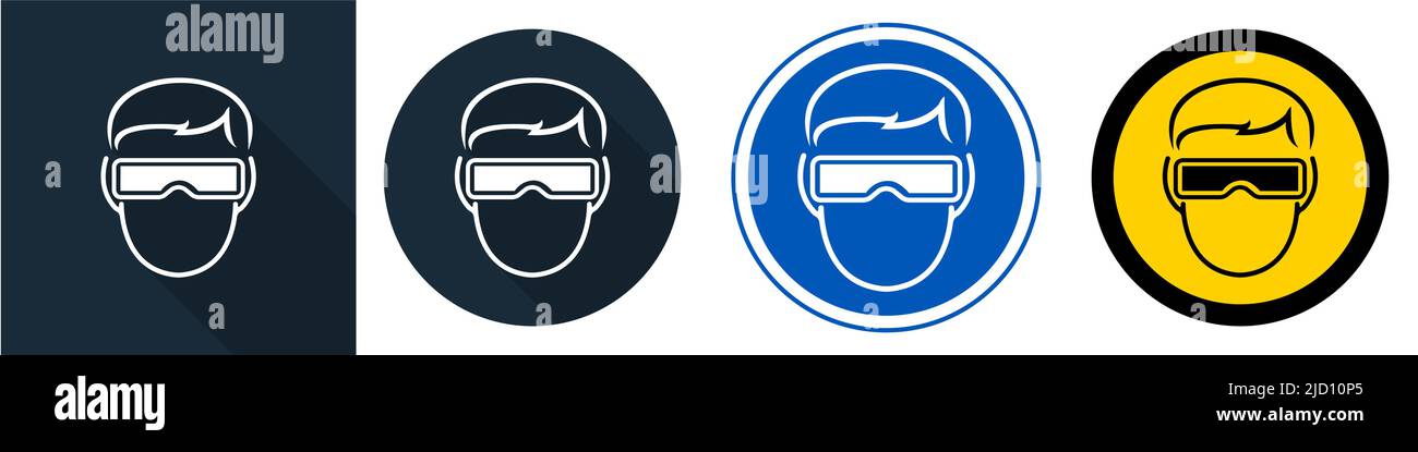 wear goggles Symbol Sign Isolate on White Background,Vector ...