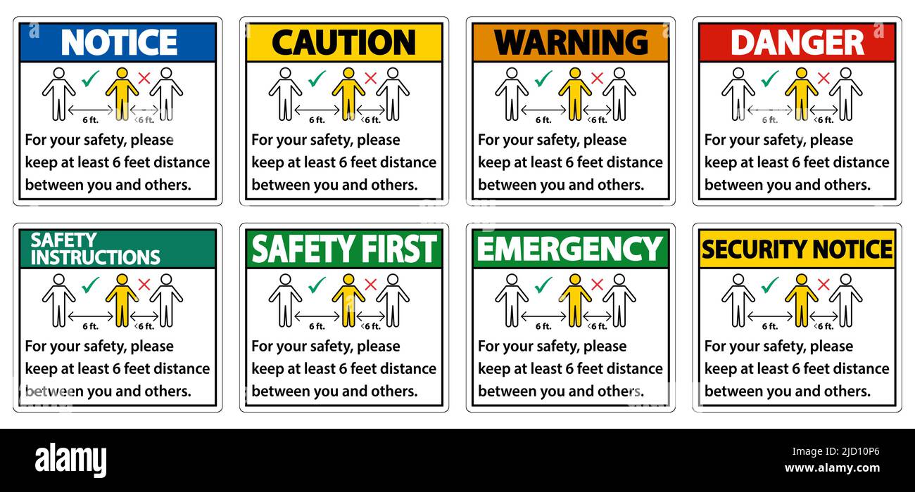 Keep 6 Feet Distance,For your safety,please keep at least 6 feet ...
