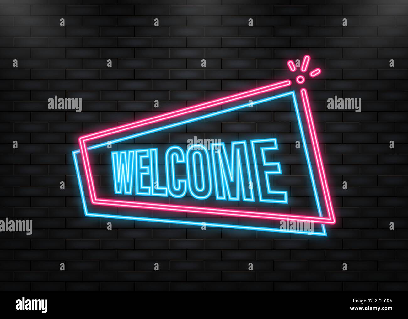 Neon Icon. Vintage welcome banner. Vector banner. Invitation card ...