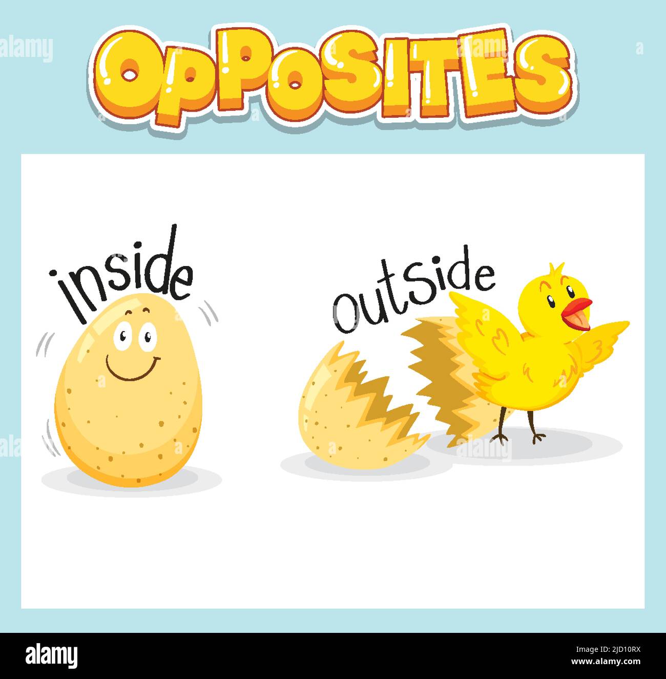 Opposite English words for kids illustration Stock Vector Image & Art ...