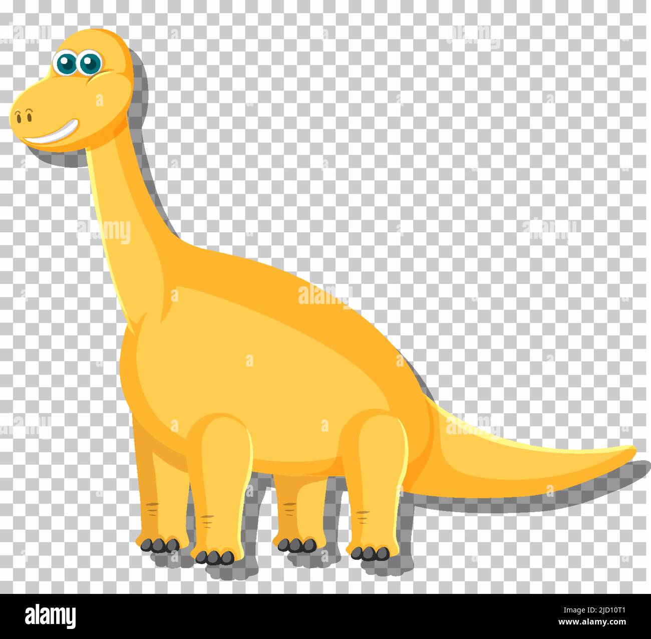 Cute brachiosaurus dinosaur isolated illustration Stock Vector Image ...
