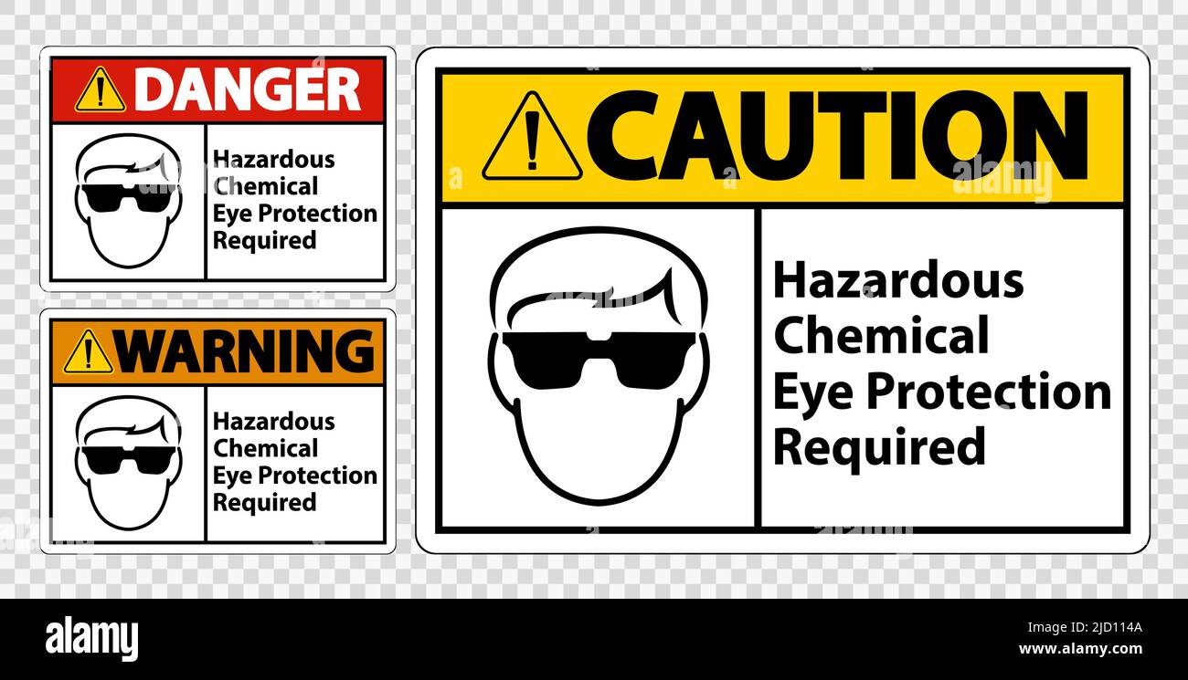 Hazardous Chemical Eye Protection Required Symbol Sign Isolate on ...