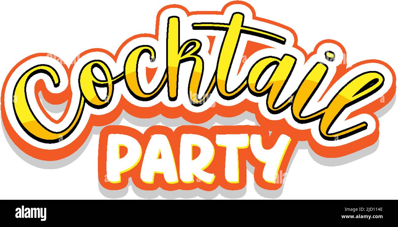 A cocktail party banner text illustration Stock Vector Image & Art - Alamy