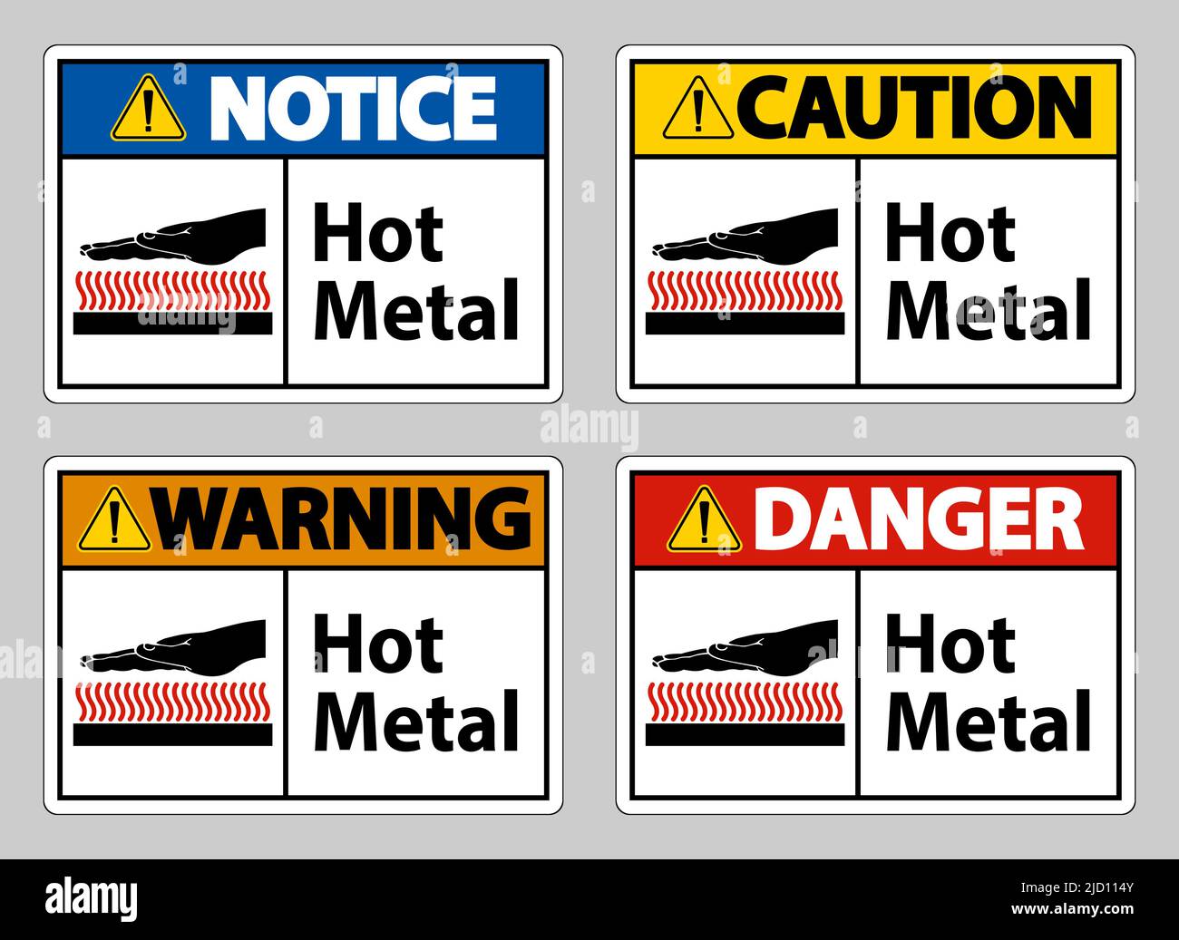 Hot Metal Symbol Sign Isolated On White Background Stock Vector Image ...