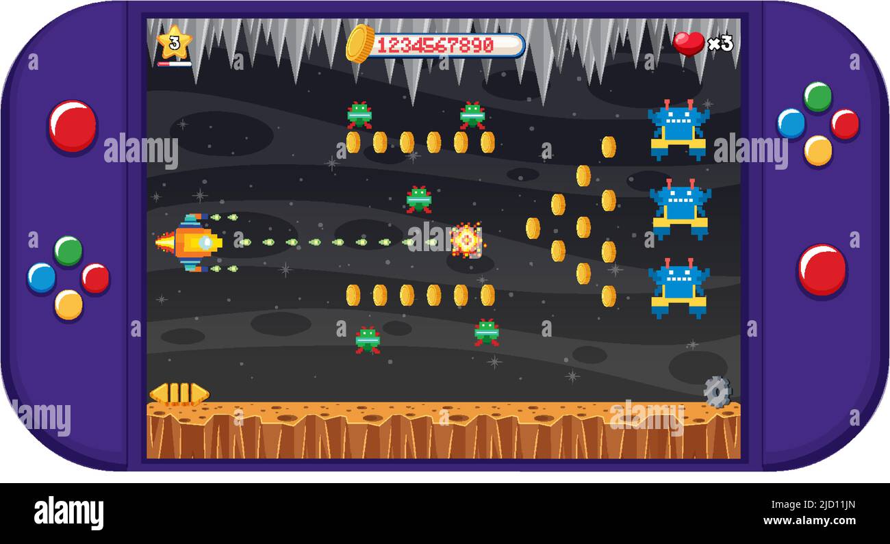 Handheld game console isolated illustration Stock Vector Image & Art ...