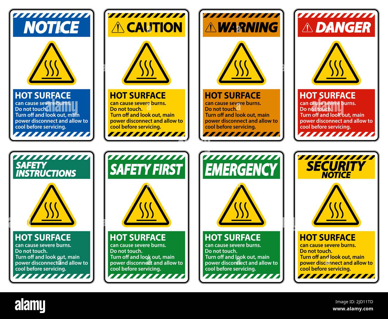 Hot surface sign on white background Stock Vector Image & Art - Alamy